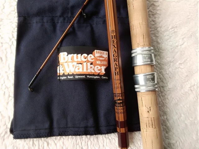 VINTAGE BRUCE & WALKER HEXAGRAPH TROTTER ROD 11'8" Barbel Carp Tench ...