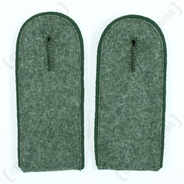 WW2 GERMAN ARMY Épaulettes EM passepoilées vert clair Field Grey ...