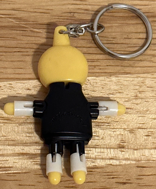 FIDGET SMILEY FACE Moveable Smokebuddy Elastic Poseable Black Happy GUC ...