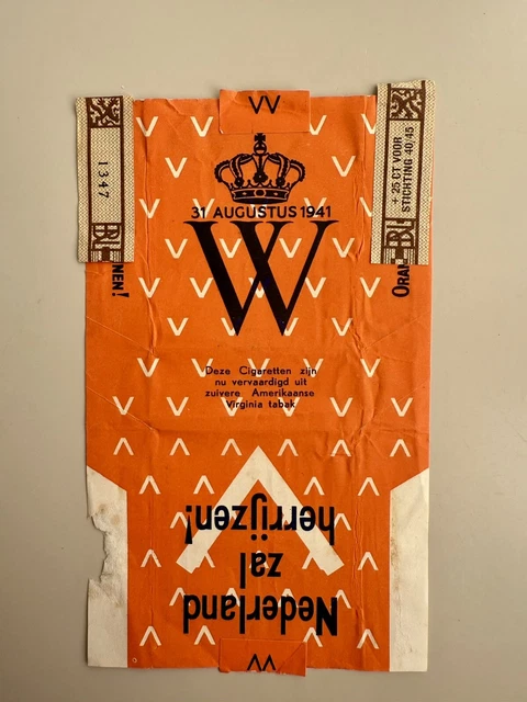 DUTCH WW2 EMPTY cigarette pack packet label wrapper £10.02 - PicClick UK