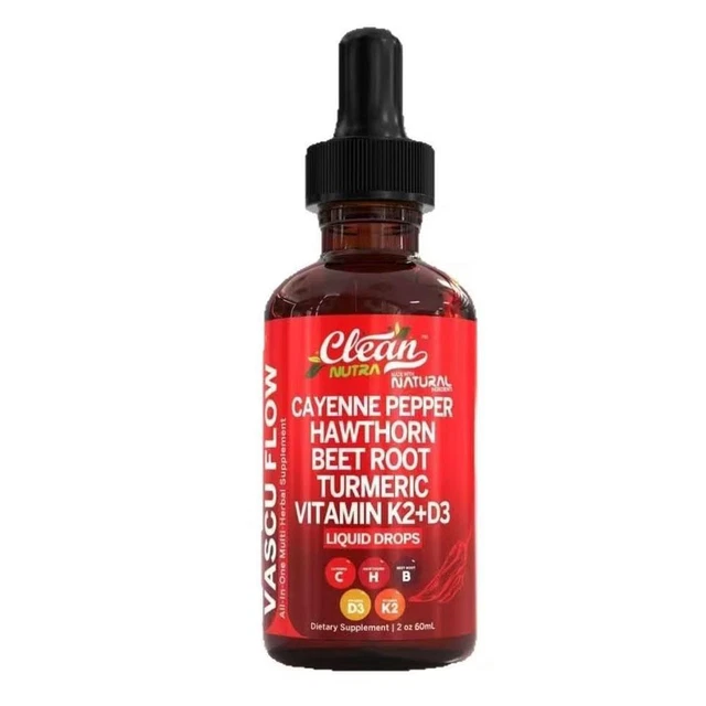 CAYENNE PEPPER HAWTHORN Beet Root Turmeric VitaminK2+D3 Drops Fast ...