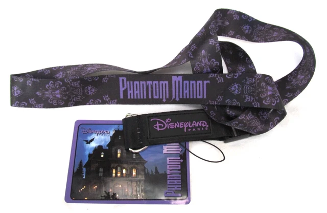 Disneyland Paris Disney Pin Trading Card Phantom Manor Lanyard