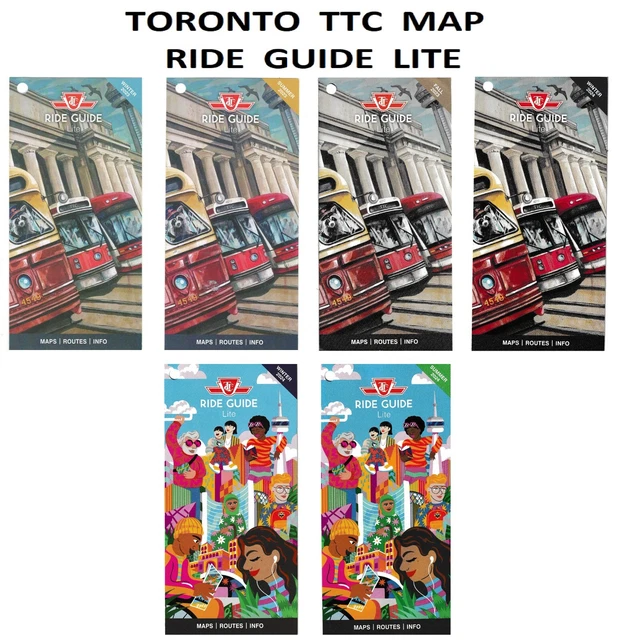 TTC 🚌🚇🚋 RIDE Guide Lite Map 2023 2024 Toronto Subway Bus Streetcar EUR ...