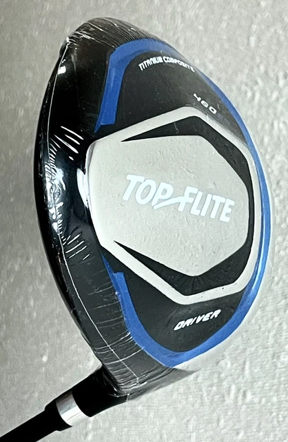 TOP FLITE 460CC Titanium Composite Driver 1 Wood Men’s Flex Golf Club ...
