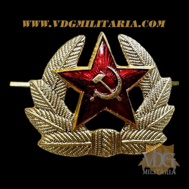 USSR POST WW2 Cold War Era Soviet Red Army Metal Cap Insignia Badge Pin ...