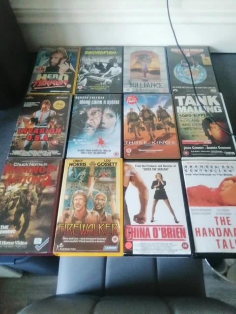 VHS BIG BOX ex rental Action Chuck Morris Invasion Usa Job Lot X 12 ...