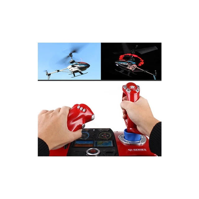 HÉLICOPTÈRE DOUBLE-ARBRE AVEC Console 3 Ch 2,4 GHZ RTF SJ998 Modélisme ...