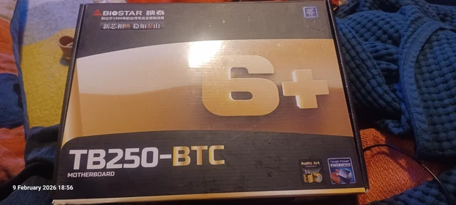 BIOSTAR TB250-BTC MINING Motherboard Bundle CPU RAM 120GB SSD 6 Risers ...