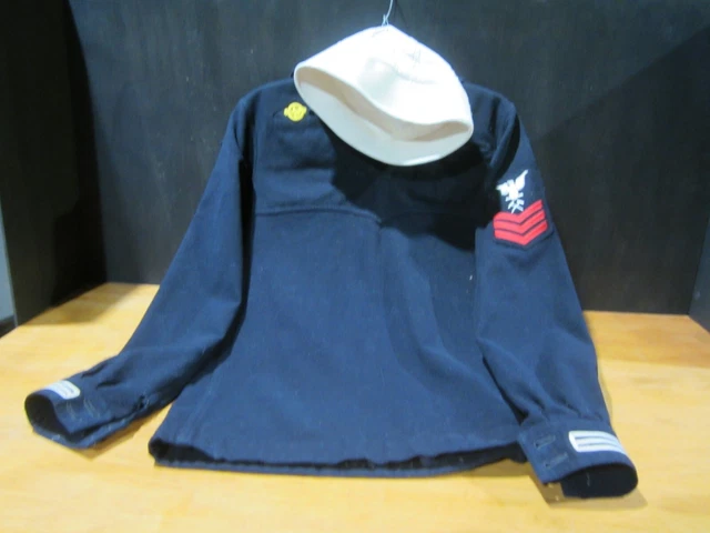 Full Wwii Us Navy Cracker Jack Uniform Hat Shirt Trousers Wool £29 78