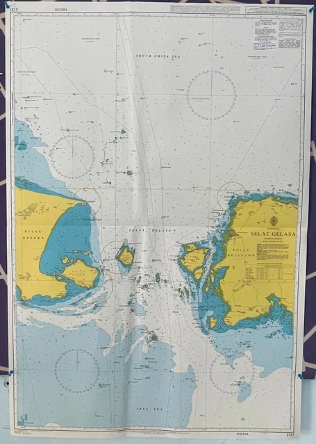 AMIRAUTÉ 2137 INDONÉSIE Selat Gelasa Carte Chart Maritime Genius ...