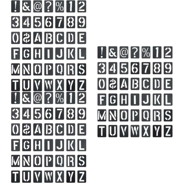 3 COUNT NUMBER Templates Graffiti Letter Stencils Alphabet for Painting ...