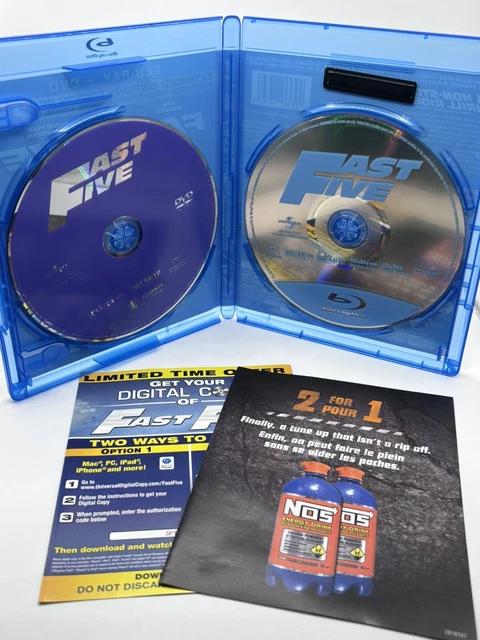 FAST FIVE: EXTENDED Version - Blu Ray / DVD - Combo Pack - Fast And ...
