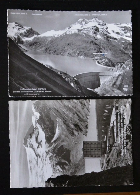 2 AK KRAFTWERK Talsperre Strom Hochwasser Tauern Alpen Kaprun Staudamm ...