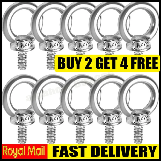 2+4 STAINLESS STEEL Awning Rail Stoppers 6mm Stops Motorhome Campervan ...