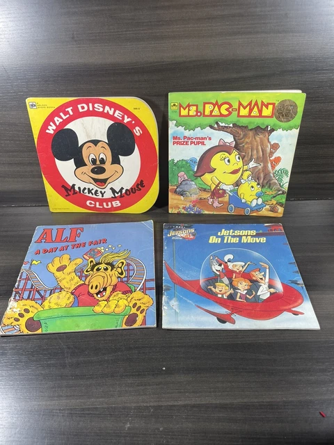 LOT OF 4 Vtg WALT DISNEY'S MICKEY MOUSE CLUB GOLDEN SHAPE 1978 / ALF ...