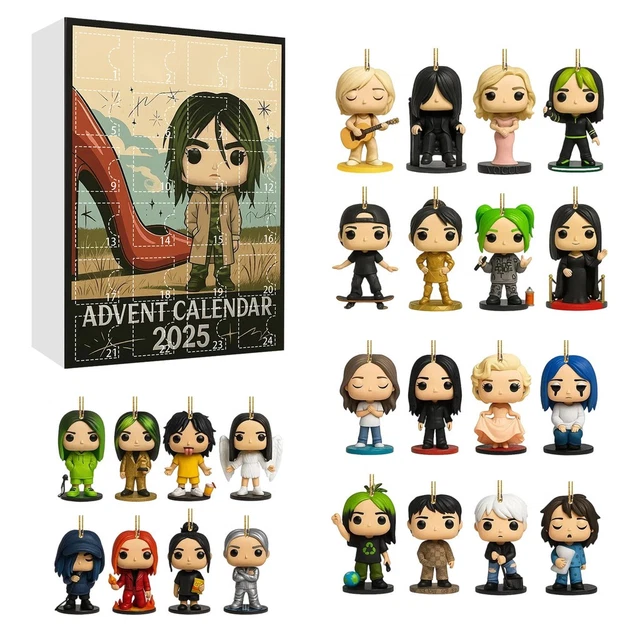 CHRISTMAS ADVENT CALENDAR 24 Day Acrylic Box With Cartoon Decor For ...