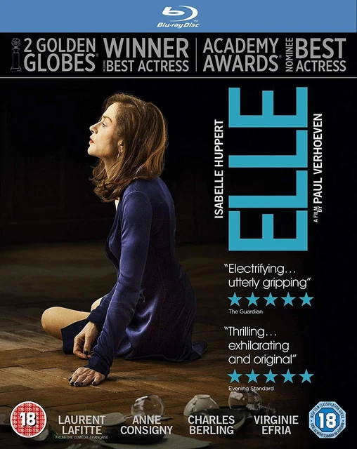 ELLE (BLU-RAY) ISABELLE Huppert Laurent Lafitte Anne Consigny Charles ...