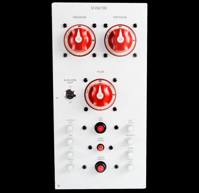 12V DC MAIN Battery Supply Ultra Panel Blue Sea Marine Resettable ...