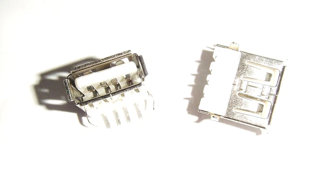 2 USB TYPE-A 4Pin Female Connector Jack Socket PCB Horizontal Mount $8. ...