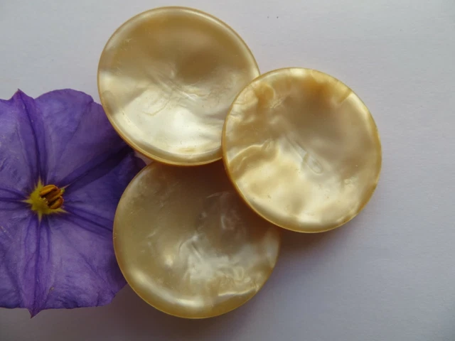 1940S VINTAGE BIG Concave Mottled Beige Yellow Coat Jacket Dress Buttons-32mm $44.50 - PicClick AU