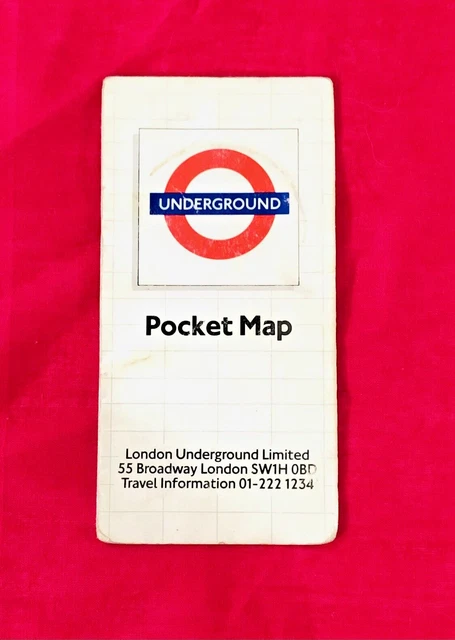 LONDON UNDERGROUND TUBE Pocket Map, 1985 £6.00 - PicClick UK