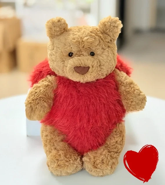 VALENTINES DAY GIFT: Jellycat Heartthrob Bartholomew Bear 26cm Premium ...