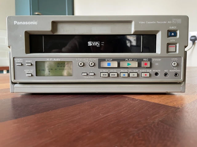 PANASONIC AG-5700 S-VHS VHS Professional Cassette recorder Player PAL £102.64 - PicClick UK