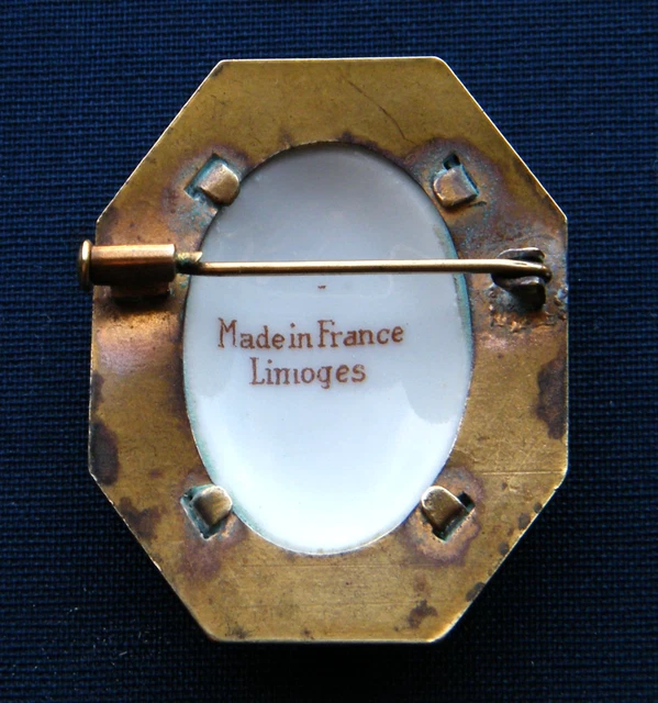 BROCHE EMAUX de Limoges Bijou Vintage Années 1950-1960 Brooch EUR 12,00 ...