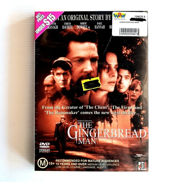 THE GINGERBREAD MAN DVD 1997 Crime Thriller, Robert Downey Jr, Region 4 ...