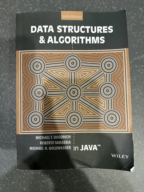 DATA STRUCTURES AND Algorithms in Java, Wiley, Sixth edition book, used ...