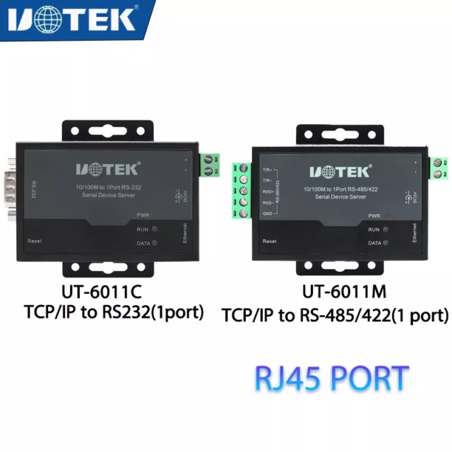 100M RJ45 TCP IP to RS-232 RS-485 RS-422 Converter Serial Server Manual ...
