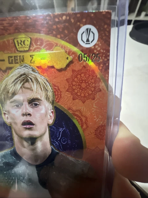 TOPPS FUGENZ 2024-25 Lucas Bergvall Gen Z Rookie /25 Europa Leauge £1. ...