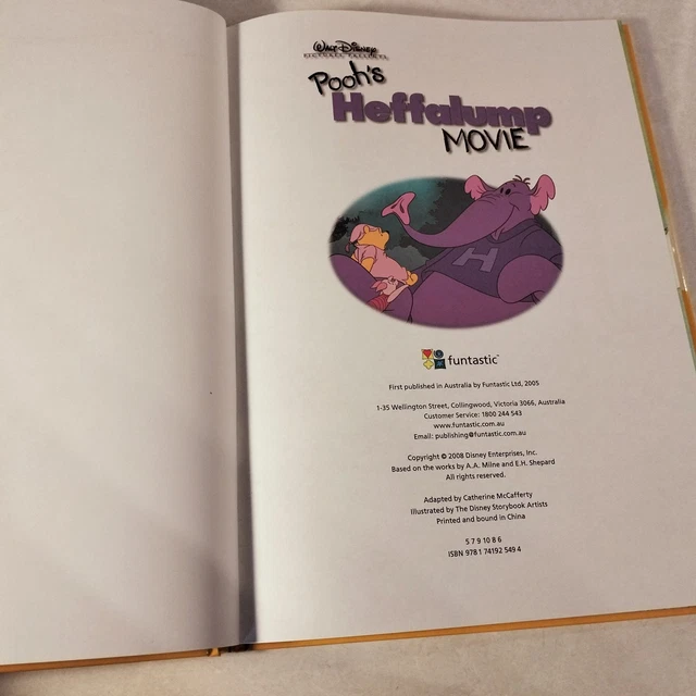 DISNEY POOH HEFFALUMP Movie Storybook Collection Hardcover Book 2008 ...