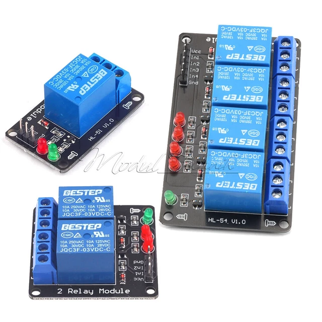 1-CHANNEL 2-CHANNEL 4-CHANNEL Relay Module Low Level Trigger Relay 3V 3 ...
