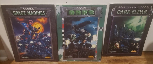 VINTAGE WARHAMMER 40K Codex Books Orks Dark Eldar Space Marines $24.00 ...