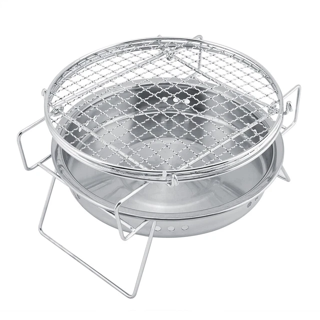 MINI BARBECUE GRIGLIA Acciaio Inox Griglia Barbq Pieghevole Fornace ...