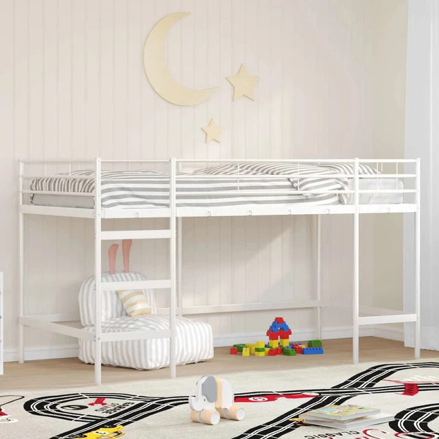 KIDS'LOFT BED FRAME White 99.5 x 200 cm vidaXL £203.57 - PicClick UK