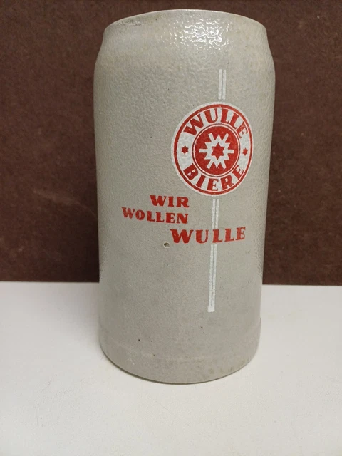 ALTER BIERKRUG BRAUEREIKRUG Masskrug Wulle Biere Wir Wollen Wulle 1L ...