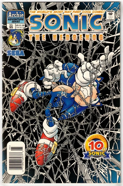 SONIC THE HEDGEHOG #95 (2001)-10Th Anniversary- Scarce Newsstand ...
