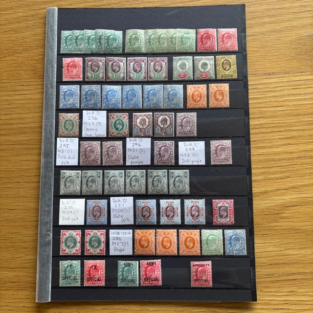 GB KING EDWARD VII Stamp Collection Selection Dif Printings Shades Mint ...