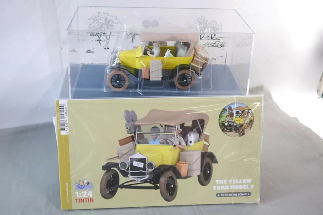 TIM & STRUPPI Tintin Ford T Yellow Model Car 29971 Moulinsart 1/24 £62. ...