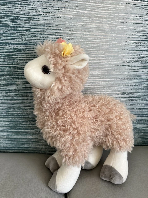 ASDA FLOWERS ALPACA Llama Plush Soft Toy Cream rare cute 16" tall £14. ...