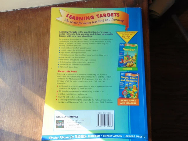 LEARNING TARGETS FOR Numeracy **NUMBER BOOK** Lesson Plans Copy Masters ...