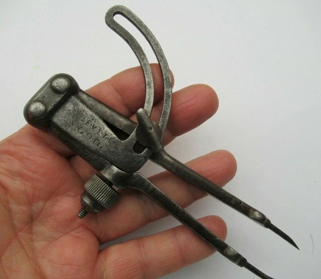 RARE PETIT ANCIEN COMPAS PRECISION OLD COMPASS 19 ème ART POPULAIRE XIX ...