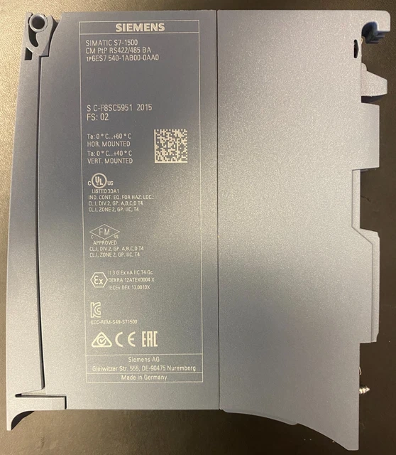 SIMATIC S7-1500, CM PTP RS422/485 BA Communication module for Serial ...