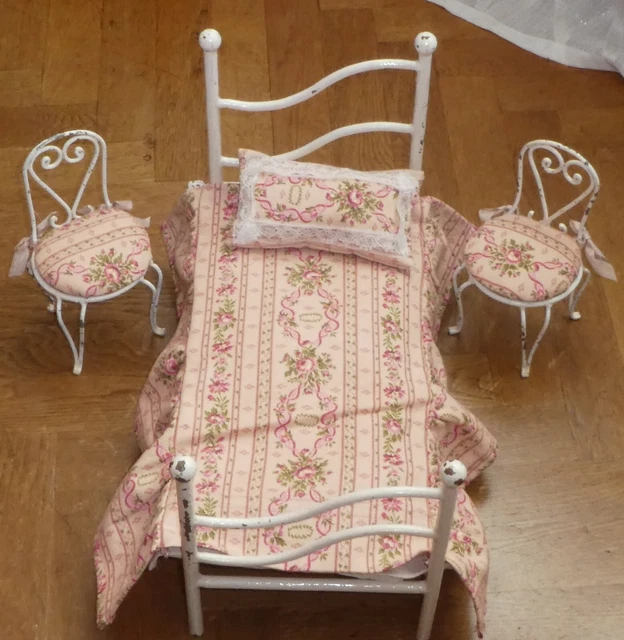ANCIEN LIT EN Fer Avec 2 Chaises Pour Poupee Ancienne Sfbj Jumeau Jouet 1900 EUR 70,00 - PicClick FR