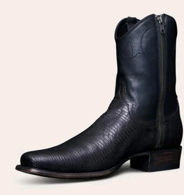 TECOVAS JACK ZIP Boots Midnight Relic Lizard Size 10D £264.44 - PicClick UK