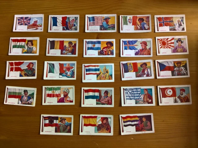 GOODWINS FLOUR TRADE cards: Flags of All Nations part-set 20 different ...