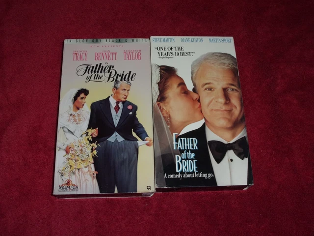 FATHER OF THE Bride~VHS~1950 + 1991 Versions~Spencer Tracy, Steve ...