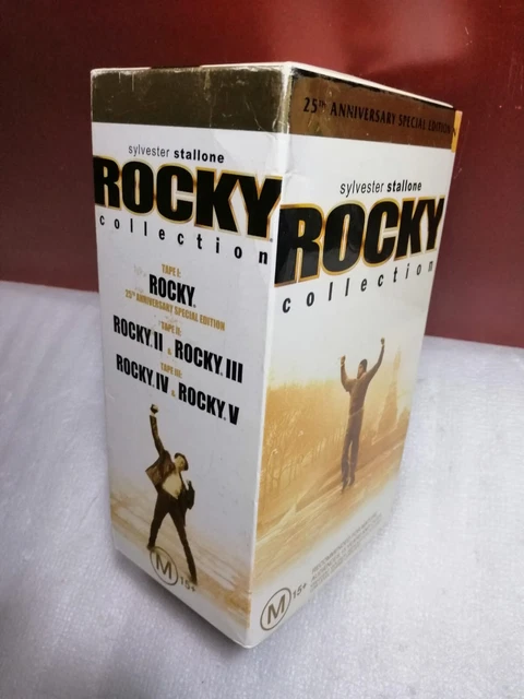 ROCKY COLLECTION 25TH Anniversary SPECIAL EDITION VHS Box Set Sylvester ...